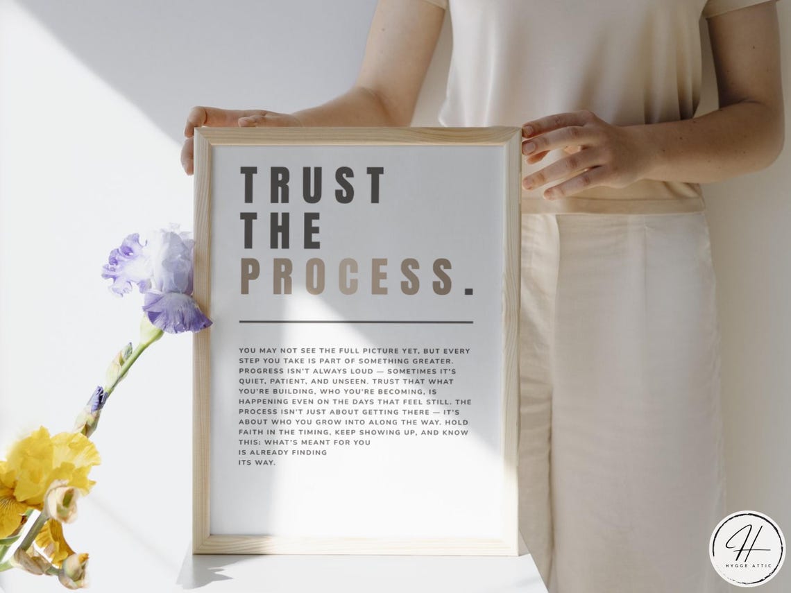 Trust the Process Poster. Overthinker Gift, Funny Poster, Inspirational ...