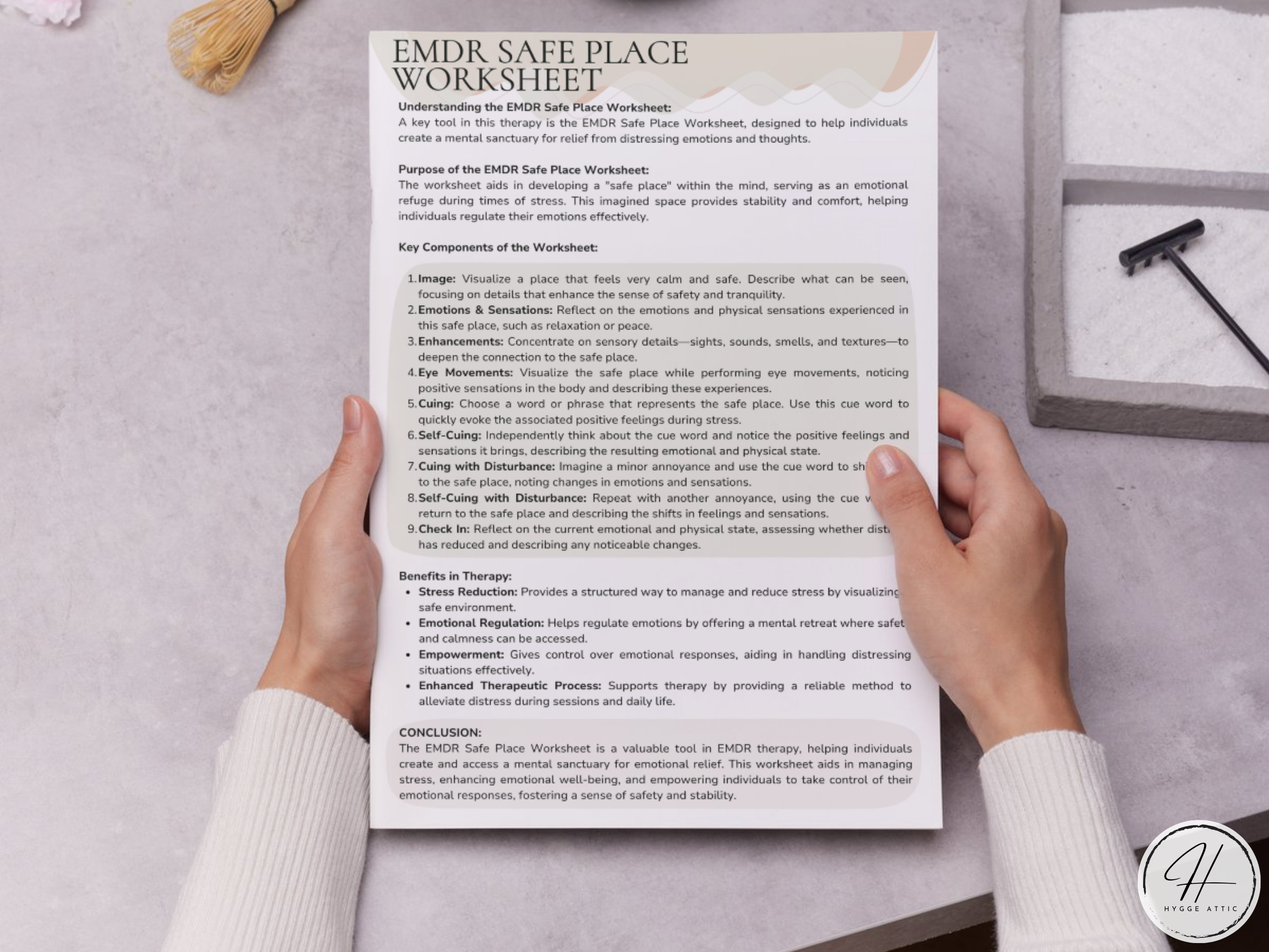 EMDR Bundle Therapy Worksheets, Safe Place Worksheet, Emotional ...