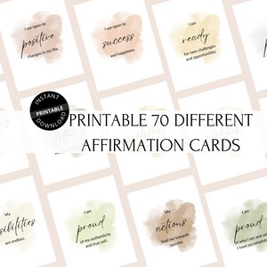 Watercolor I Am Affirmation Cards for Adults, I Am Everything Cards ...