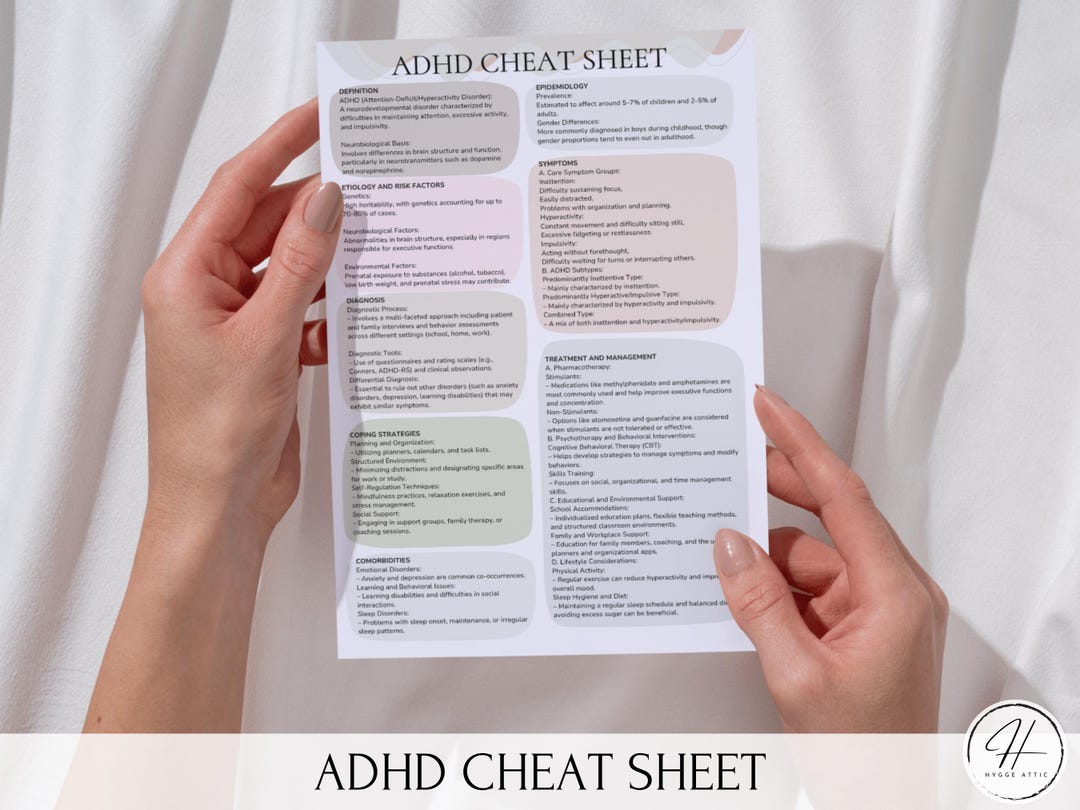 Executive Function ADHD Cheat Sheet, ADHD Tools, Attention Deficit, Understanding Executive ...