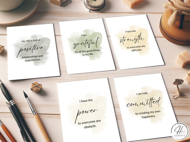 Watercolor I Am Affirmation Cards for Adults, I Am Everything Cards ...