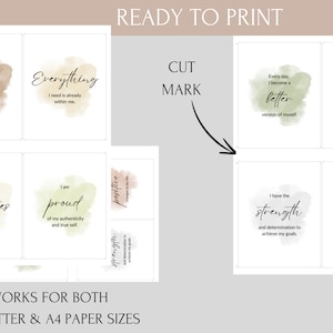 Watercolor I Am Affirmation Cards for Adults, I Am Everything Cards ...