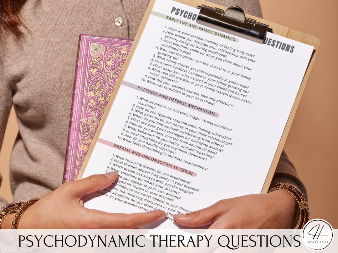 Psychodynamic Therapy Questions Mental Health Assessment Guide Clinical ...