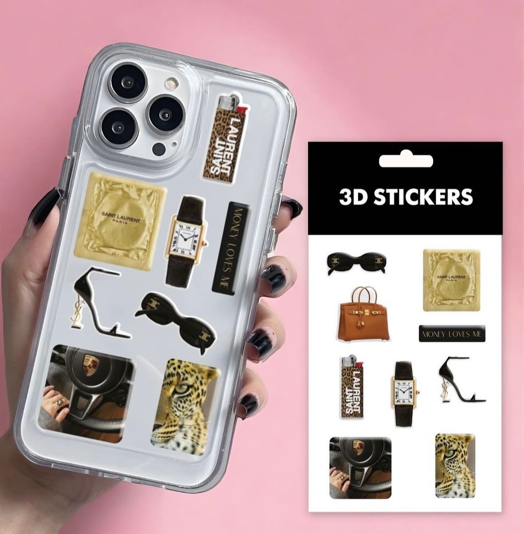 3D Stickers "gold Edition" Set of 8 Stickers - Etsy