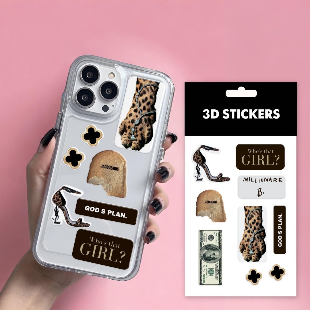 3D Stickers "it Girl" Set of 8 Stickers - Etsy
