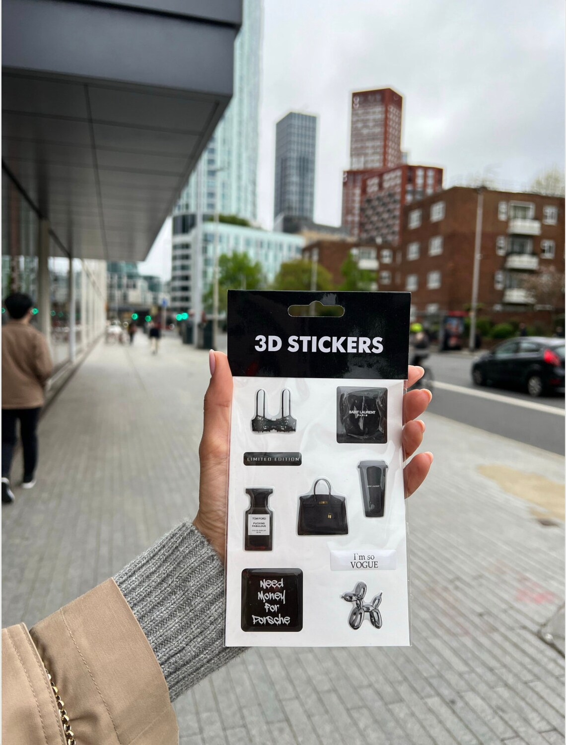 3D Stickers "black Edition" Set of 8 Stickers - Etsy