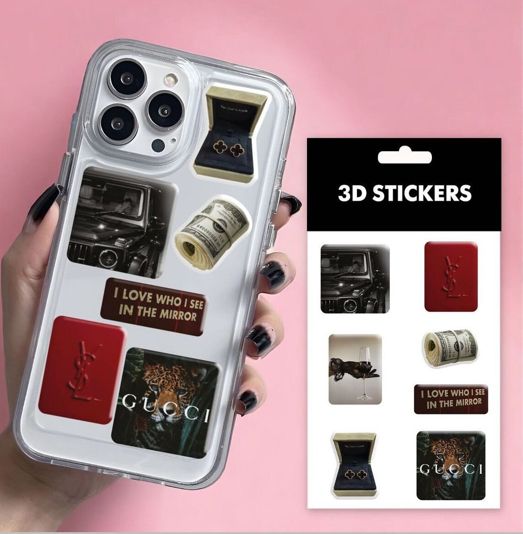 3D Stickers "luxury Mood" Set of 8 Stickers - Etsy UK