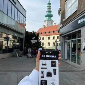 3D Stickers "black Edition" Set of 8 Stickers - Etsy