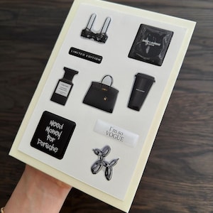 3D Stickers "black Edition" Set of 8 Stickers - Etsy