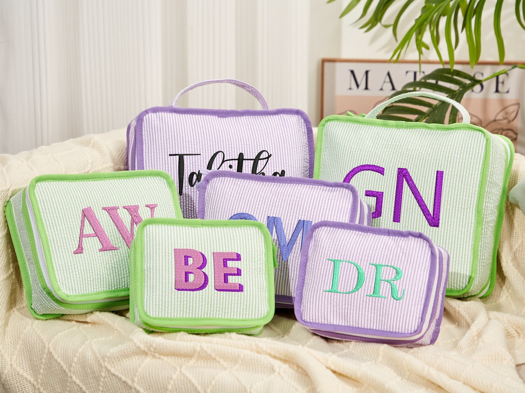 Personalized Nylon Packing Cube Embroidered Packing Pouches Organized ...