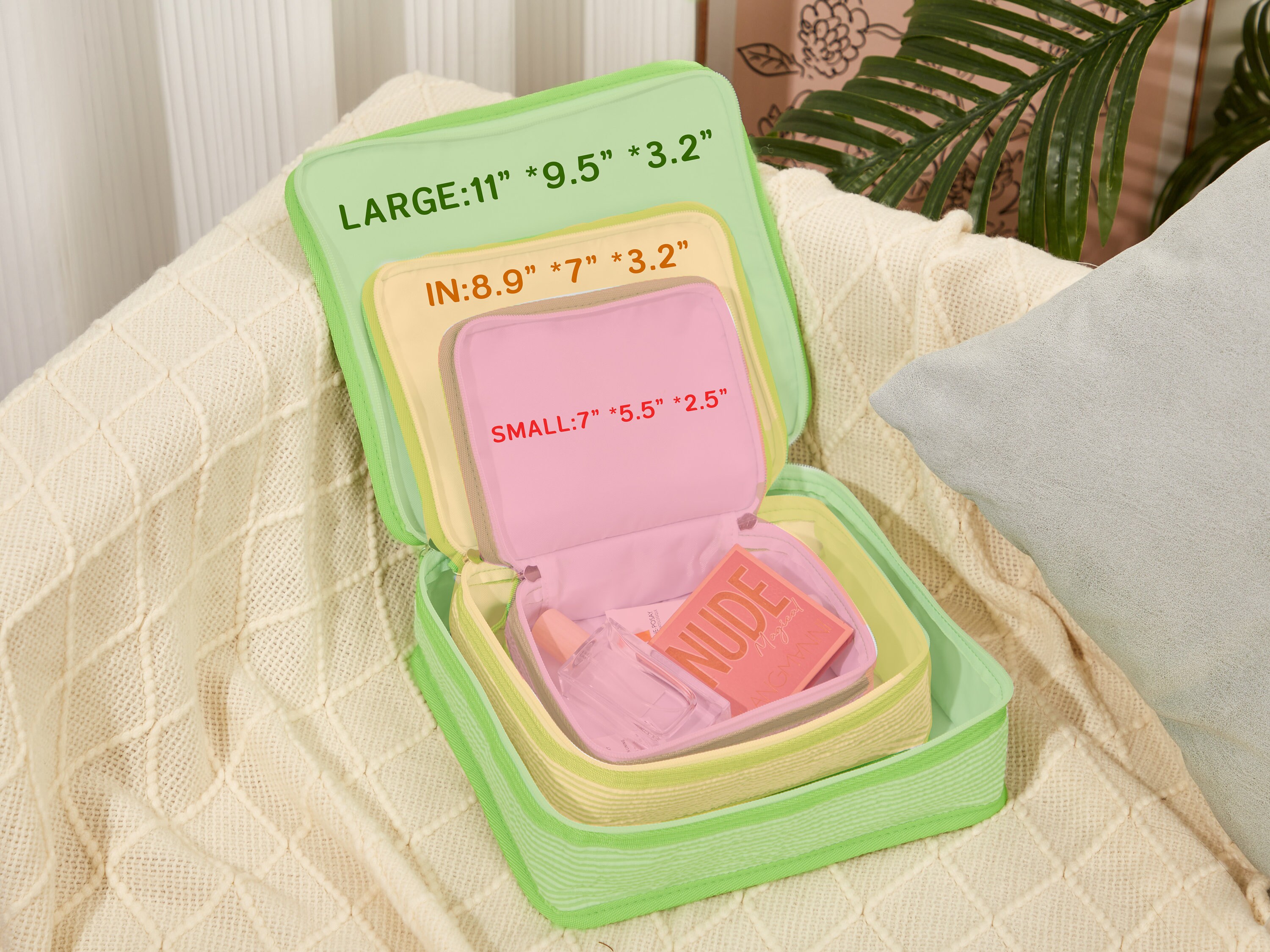 Personalized Nylon Packing Cube Embroidered Packing Pouches Organized ...