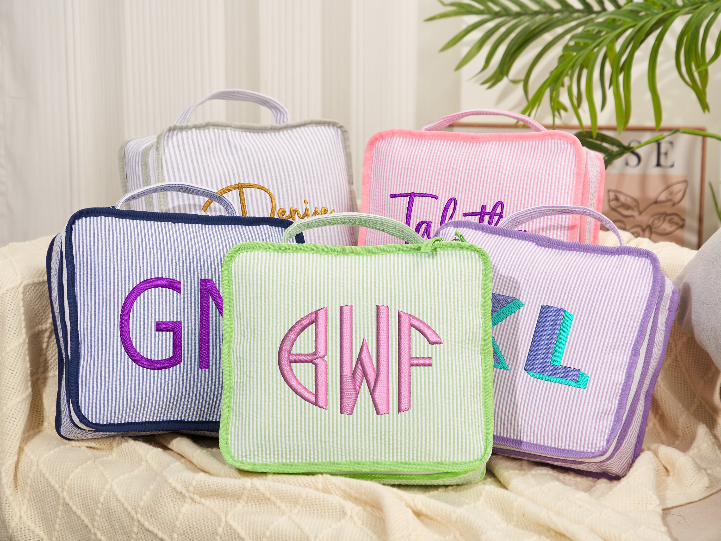 Personalized Nylon Packing Cube Embroidered Packing Pouches Organized ...