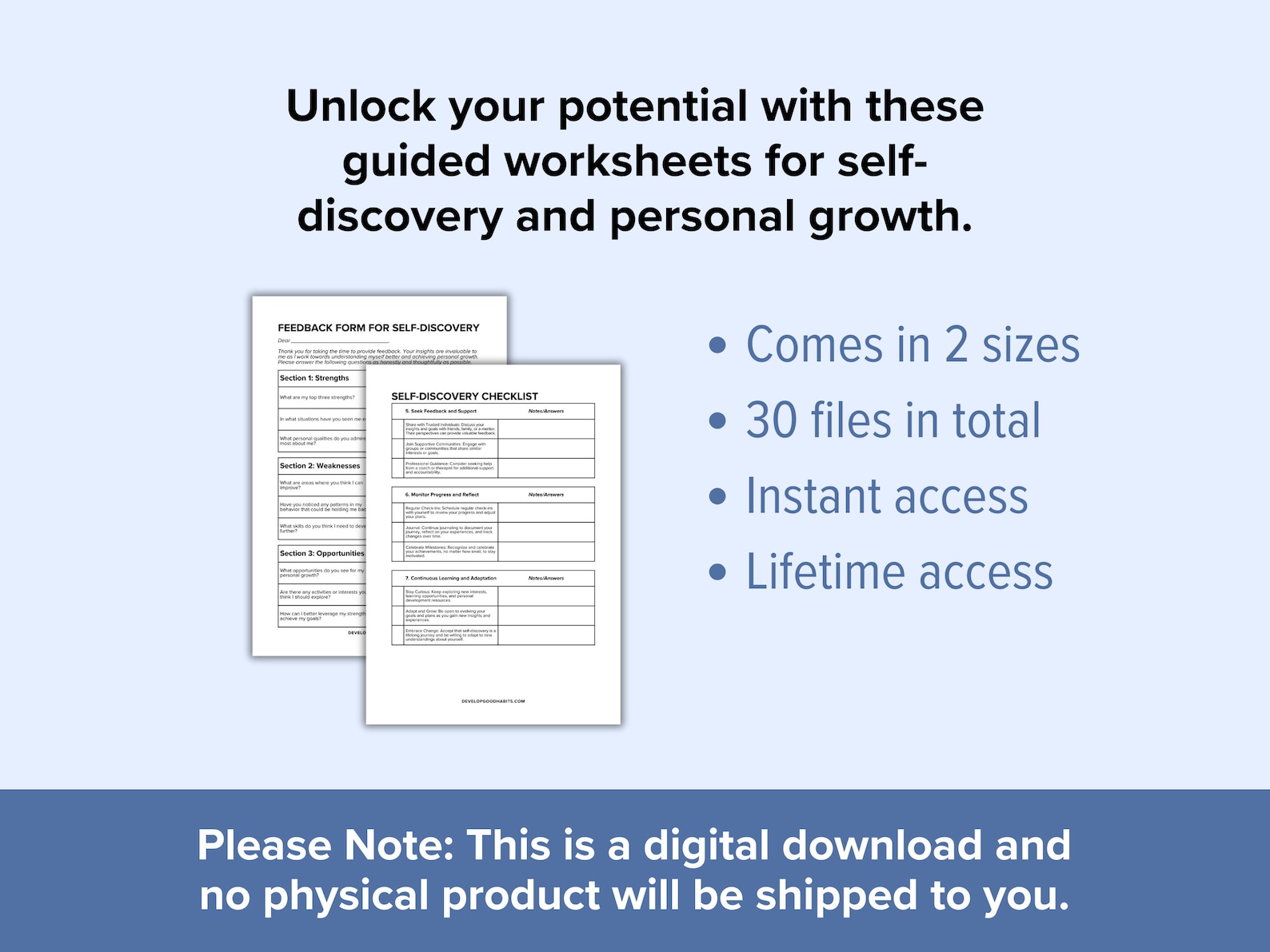 19 Self-reflection Journal Printable Worksheets Bundle | Self Discover ...