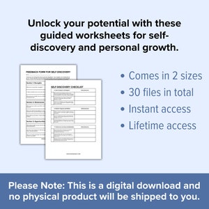 19 Self-reflection Journal Printable Worksheets Bundle | Self Discover ...