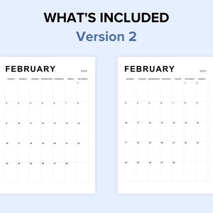 Editable February 2025 Calendar Minimalist Printable | Simple ...