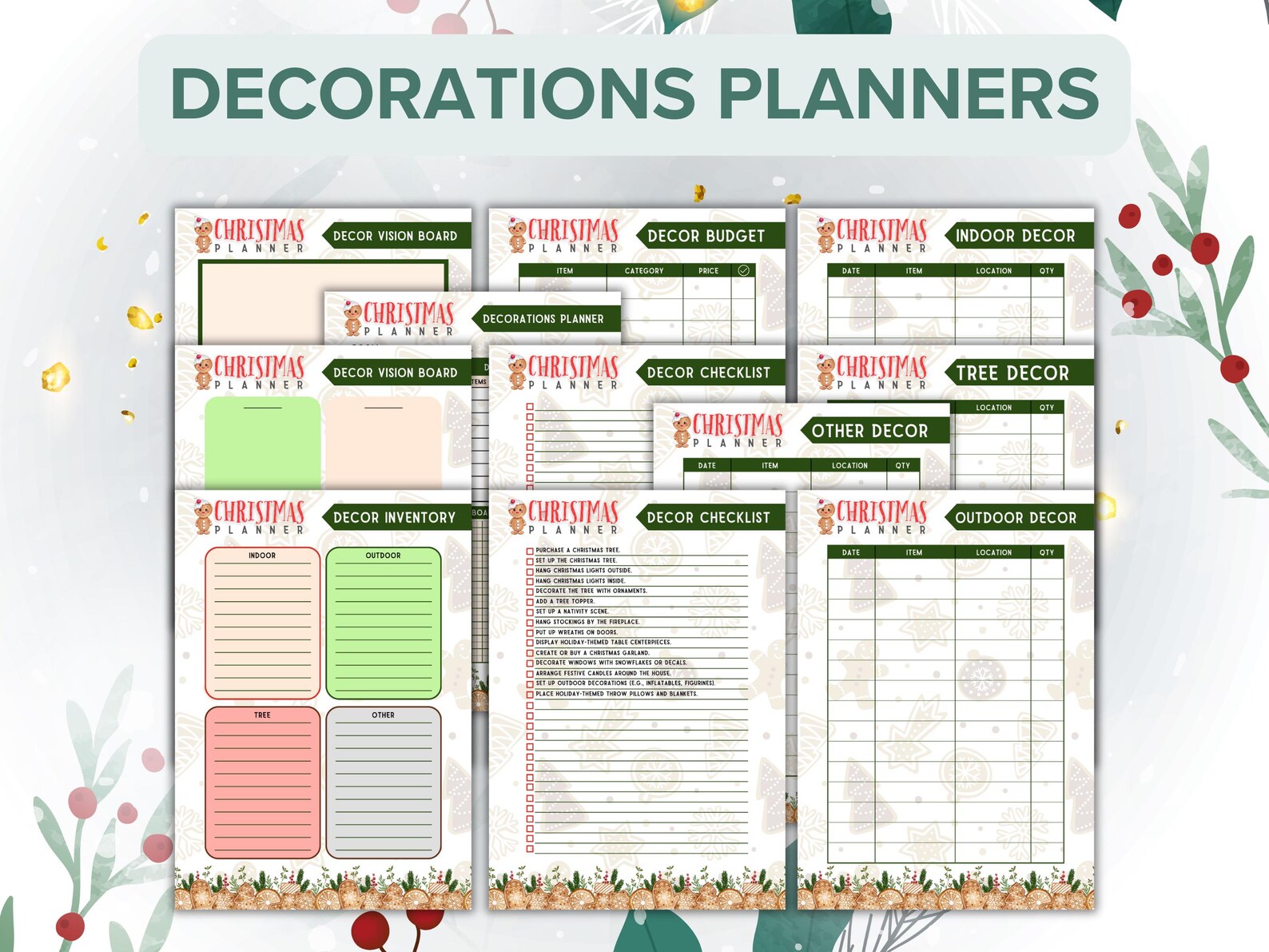 Christmas Planner Bundle With 60+ Printables | A4, A5, US Letter, Half ...