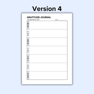 Daily Gratitude Journal Log Printable Worksheet | 30 Days of Gratitude ...