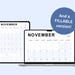 Editable November 2024 Calendar Minimalist Printable | US Letter, A4 ...