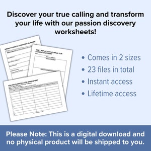 32 Find Your Passion Planner Printable Worksheets | Life Purpose ...