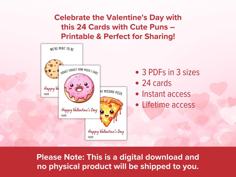24 Valentine's Day Printable Cards With Cute Puns | School Valentine's ...
