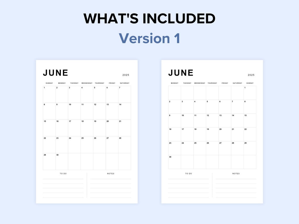 Editable June 2025 Calendar Minimalist Printable | Simple Minimalist ...