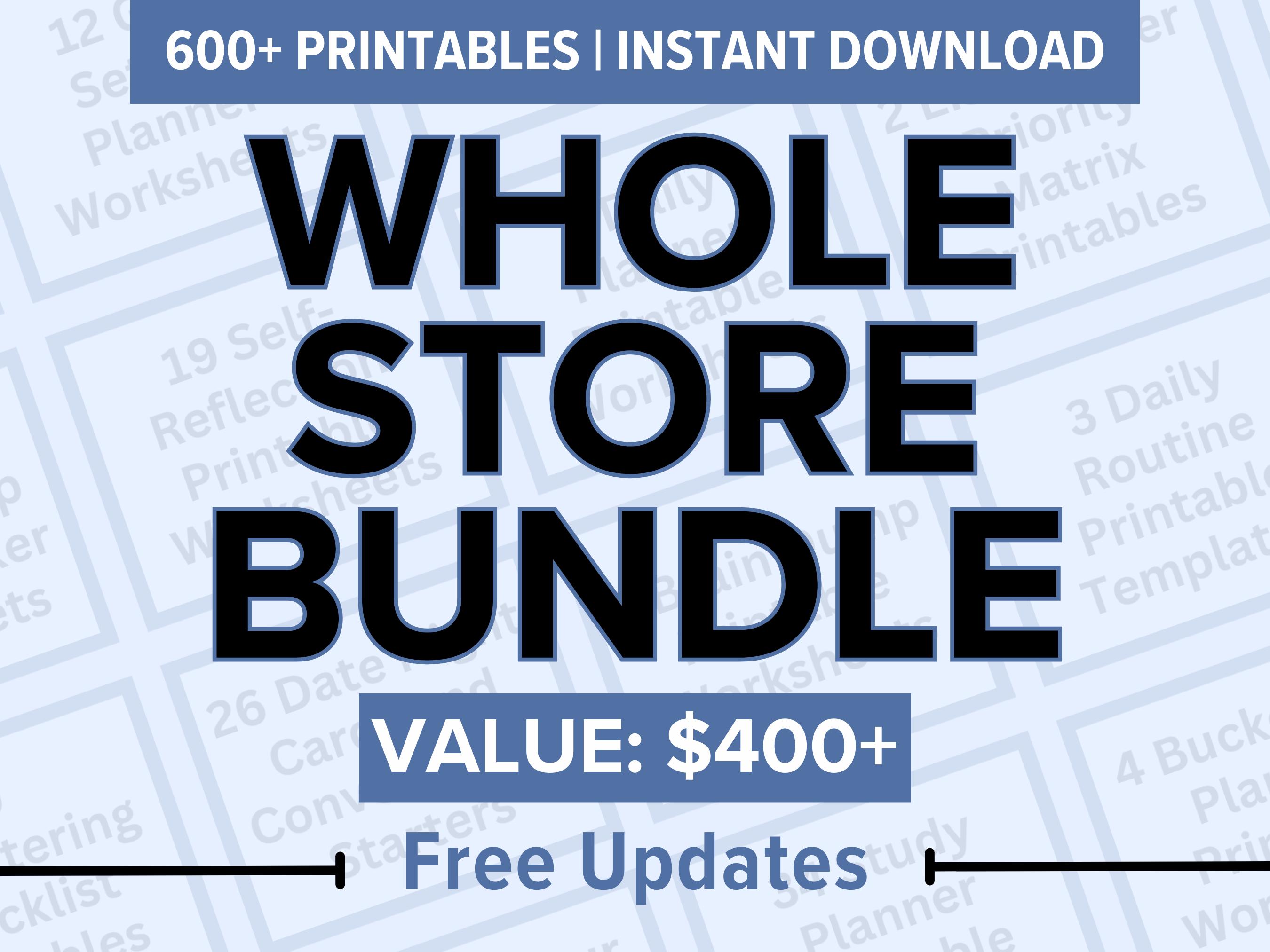 Buy Whole Store Bundle: 150+ Products for One Price | Printable ...
