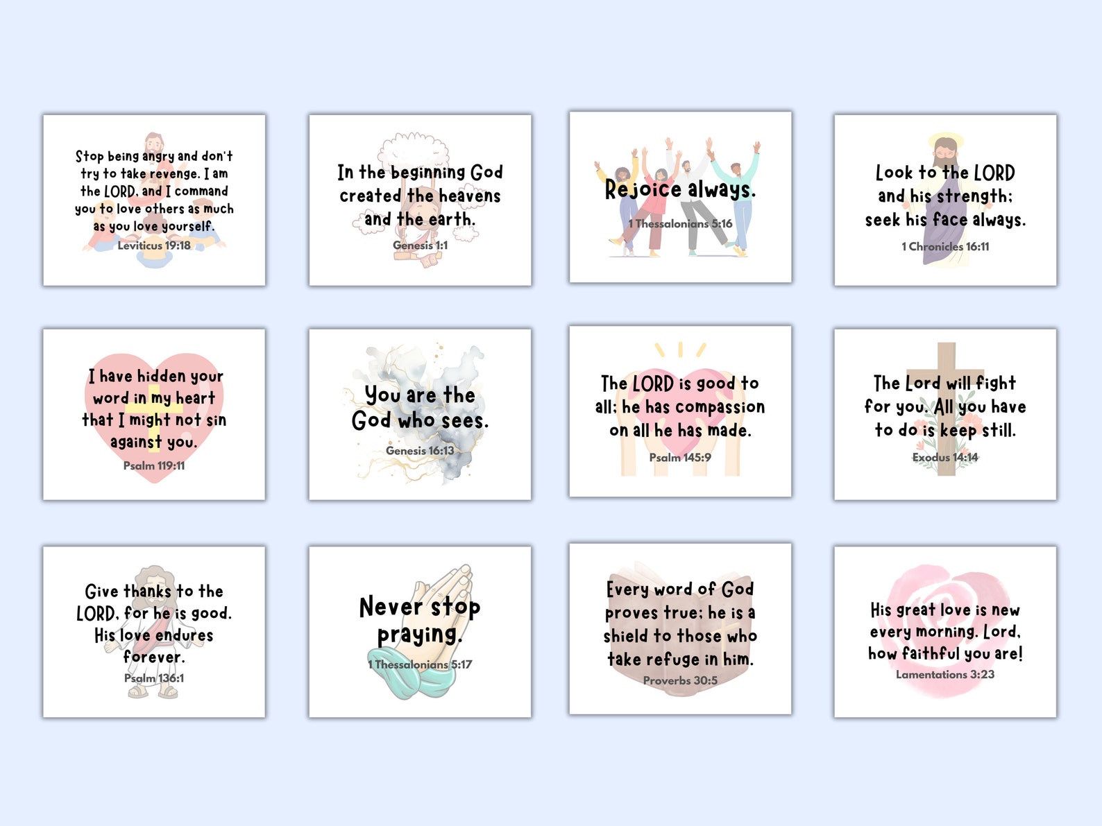 48 Printable Bible Verse Notes for Kids | Encouragement Cards ...