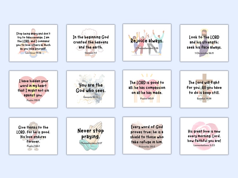 48 Printable Bible Verse Notes for Kids | Encouragement Cards ...
