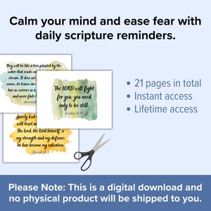 72 Printable Bible Verse Cards for Anxiety and Fear | Christian ...