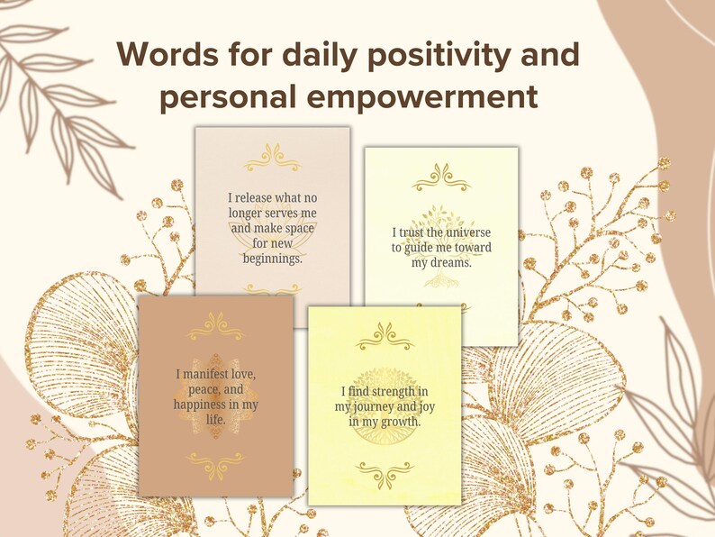 72 Positive Affirmations Cards Printable | Daily Self Love Affirmations ...