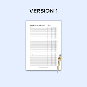 Daily Routine Planner Printable Templates | Morning Routine Checklist ...