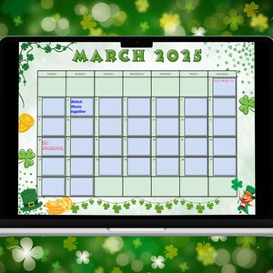 Editable March 2025 Calendar Printable | St. Patrick's Day | Early ...