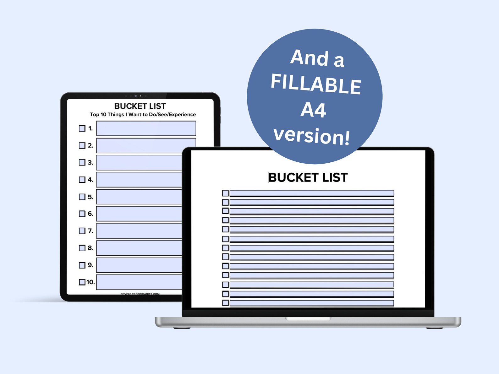 4 Bucket List Planner Printable Worksheets and Templates Bundle - Etsy