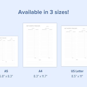 Net Worth Tracker Printable | Assets and Liabilities Balance Sheet - Etsy