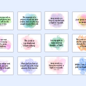 108 Bible Verse Cards Printable | Inspirational Scripture Cards ...