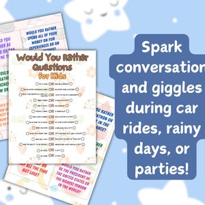 112 Printable Would You Rather Questions Game for Kids | Kids Games ...