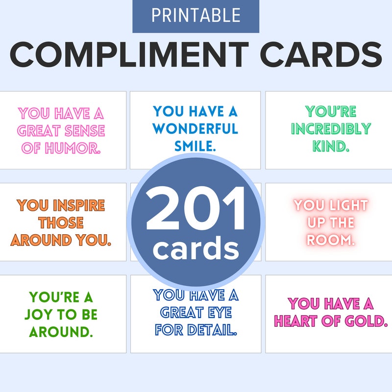 Compliment Cards - Etsy