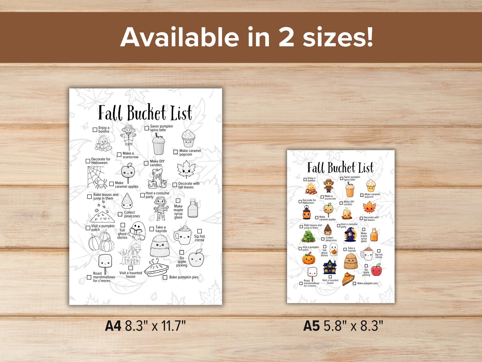 Fall Bucket List Printable | Autumn Activities Checklist | Fall ...