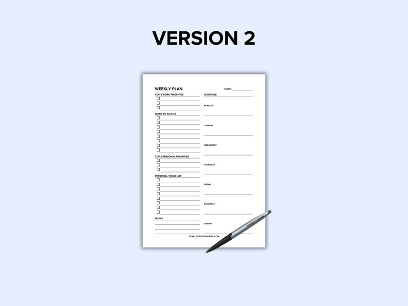 Work From Home Planner Printable Bundle | WFH Daily Planner Worksheets ...