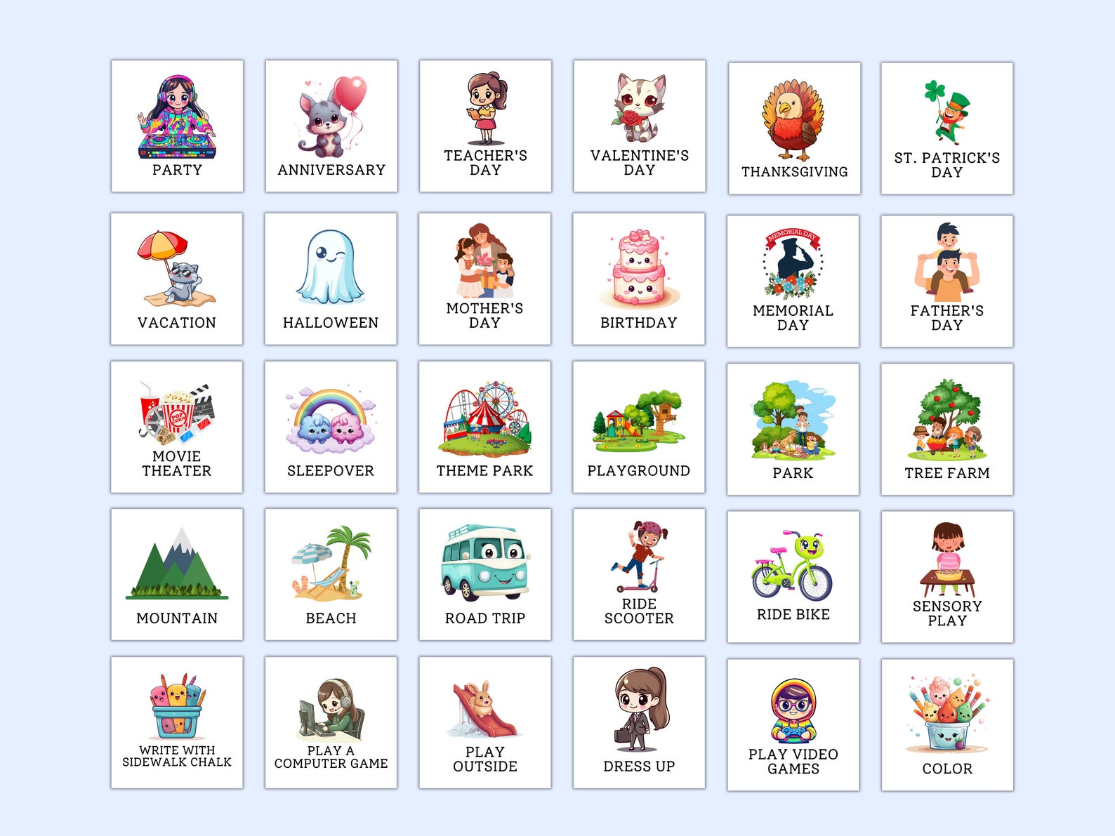 216 Daily Routine Cards for Kids Printable With 16 Kids Routine Charts ...