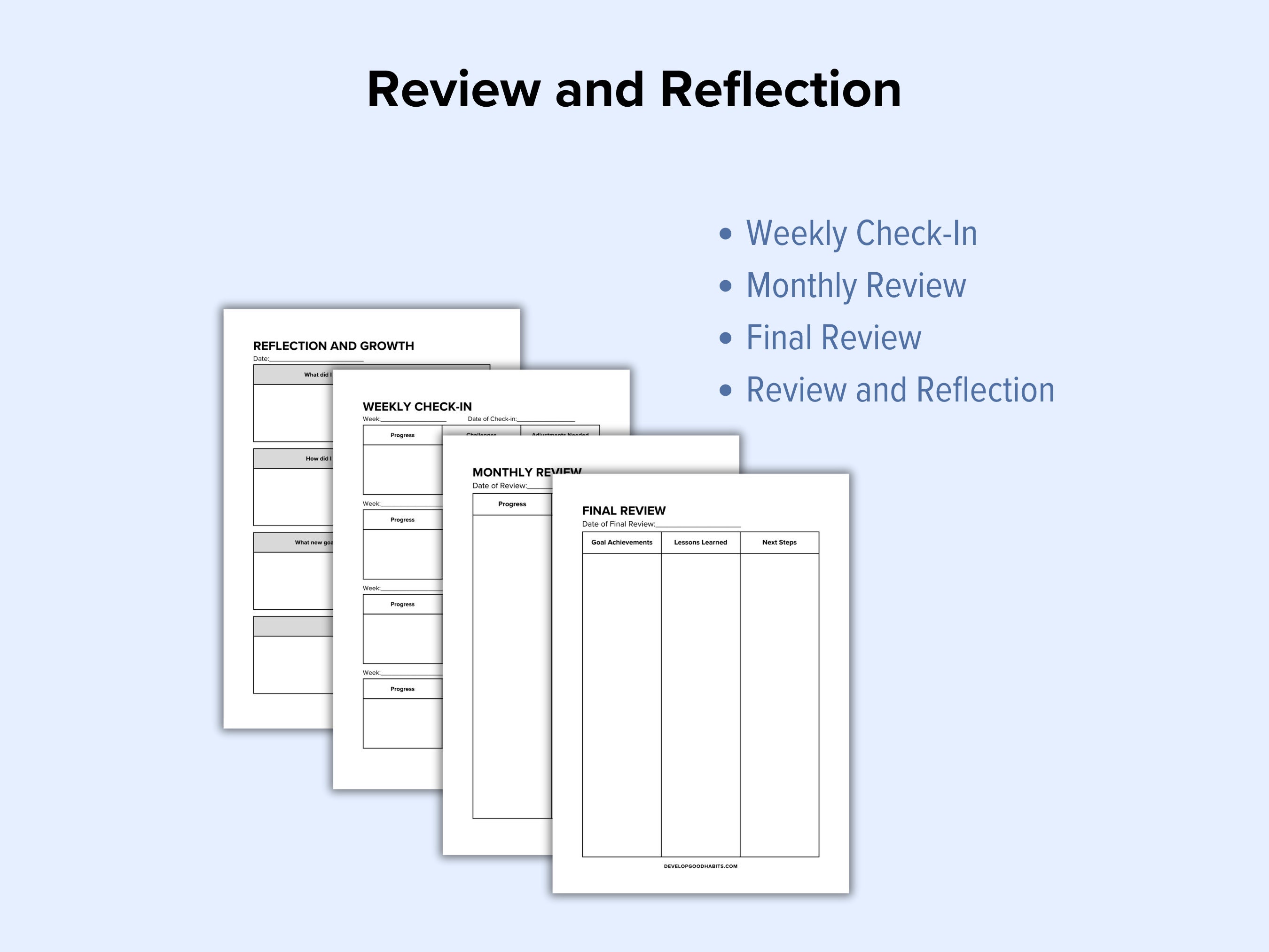 19 Self-reflection Journal Printable Worksheets Bundle | Self Discover ...
