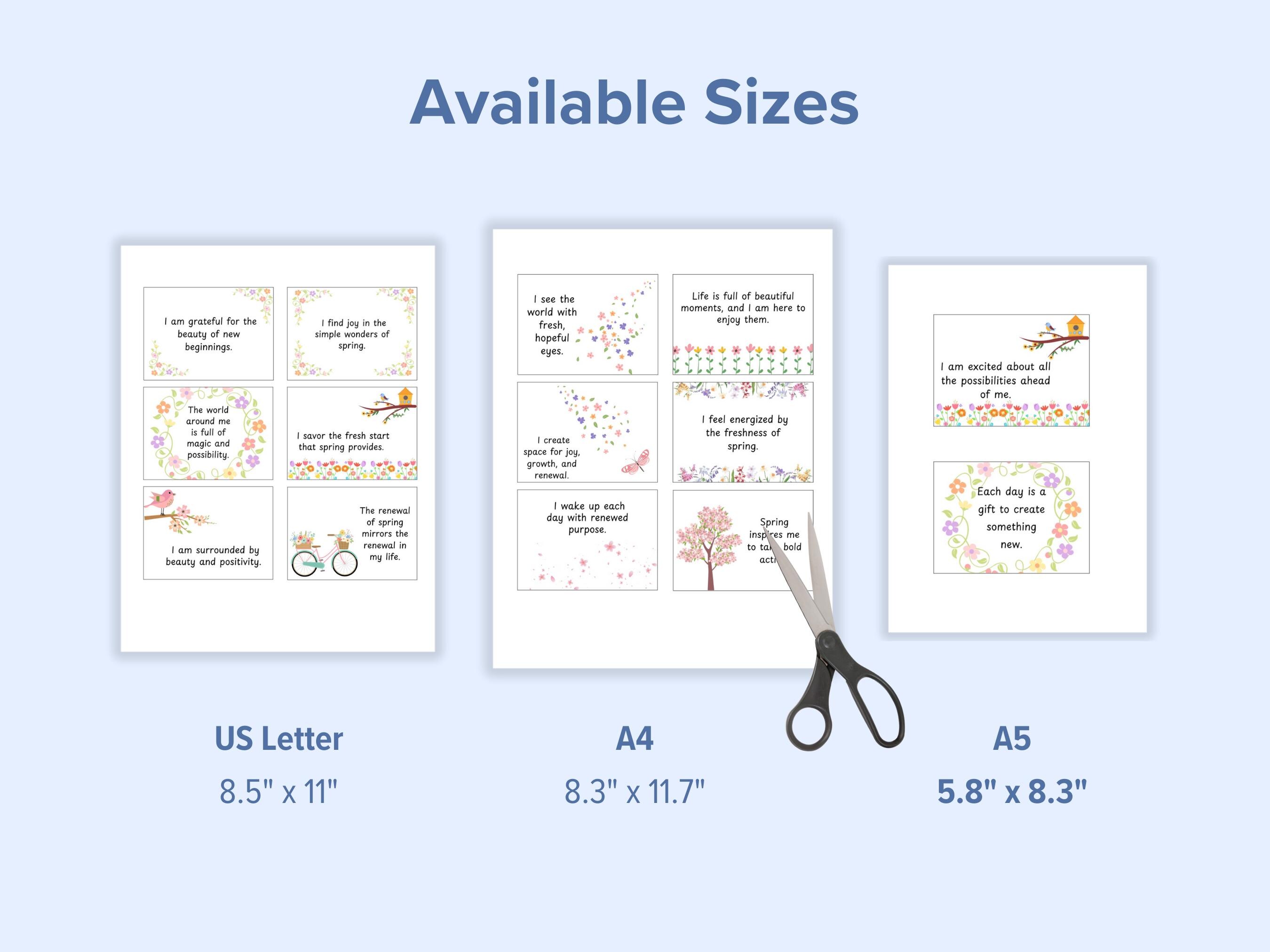 72 Spring Affirmation Cards for Gratitude | Printable Spring-themed ...