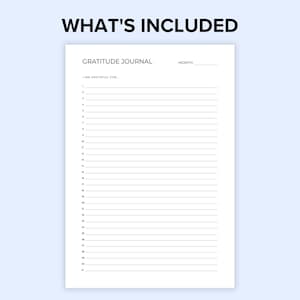30 Days of Gratitude Journal | Printable Daily Gratitude Log ...