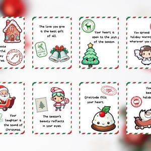 32 Christmas Positive Affirmations Cards | Cute Christmas Cards | Xmas ...