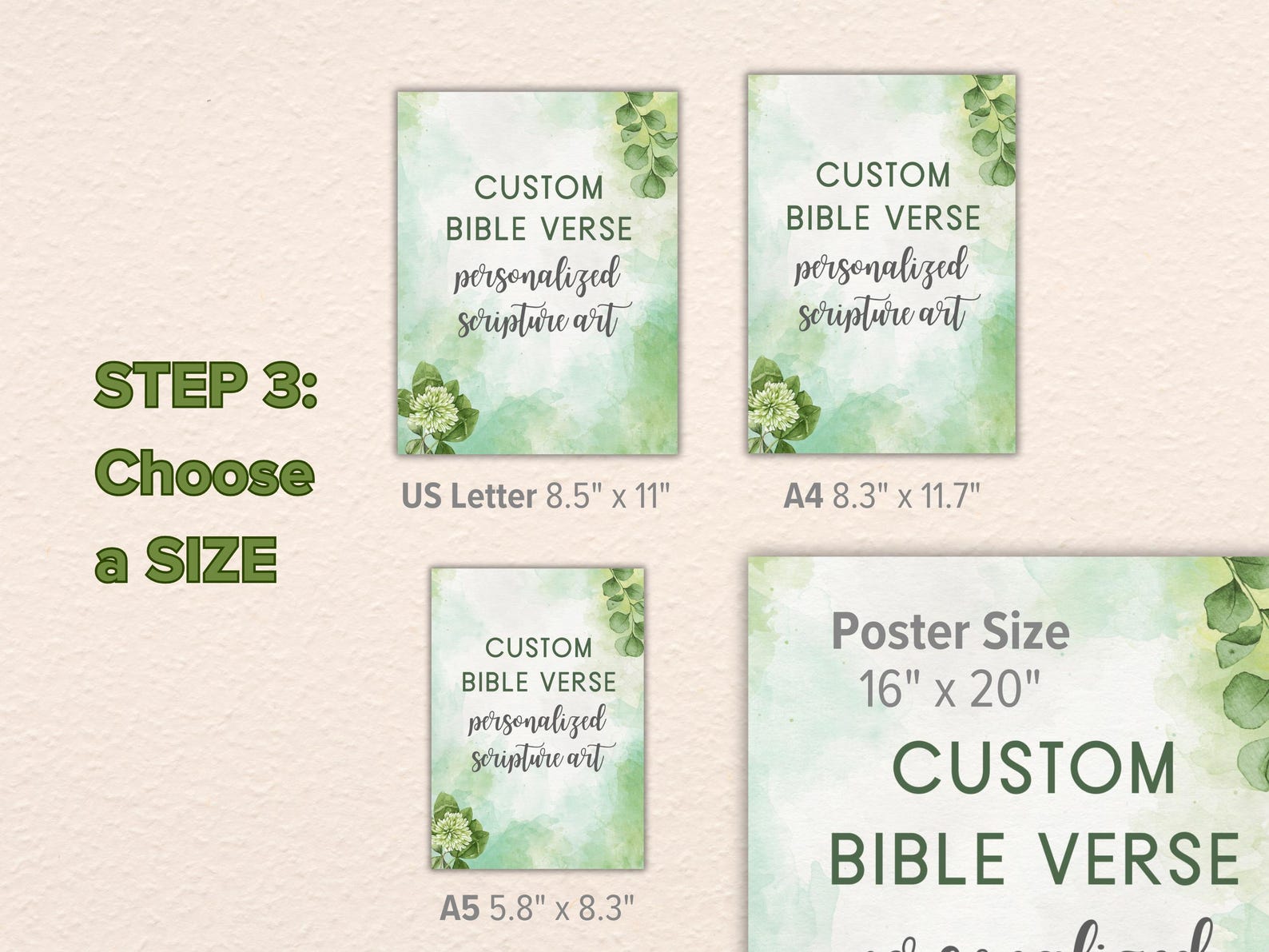 Customizable Single Bible Verse Printable | Digital Download - Etsy