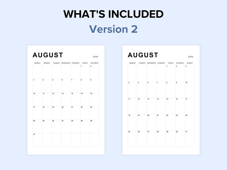 Editable August 2025 Calendar Minimalist Printable Simple Minimalist ...