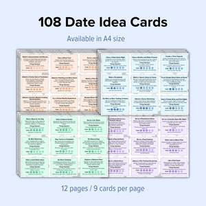 26 Date Night Ideas and Kits Printable Worksheets | Couple Activity ...