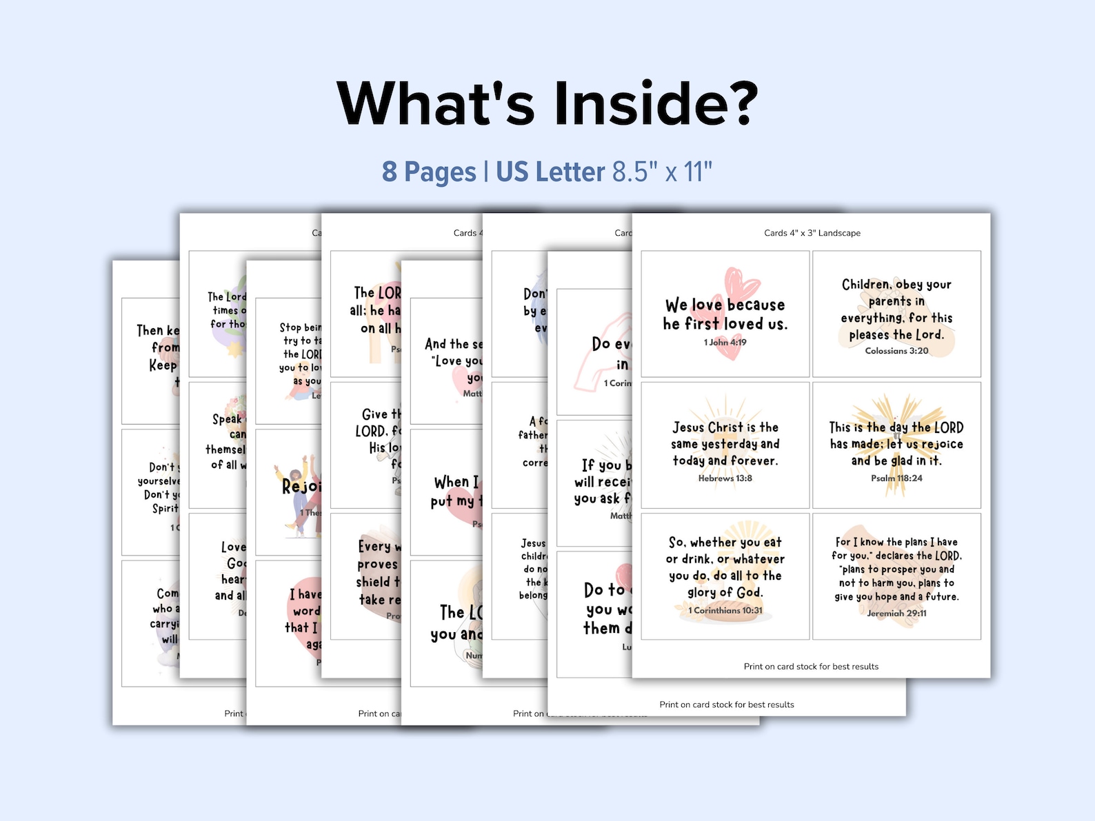 48 Printable Bible Verse Notes for Kids | Encouragement Cards ...