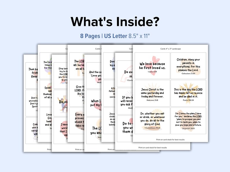 48 Printable Bible Verse Notes for Kids | Encouragement Cards ...