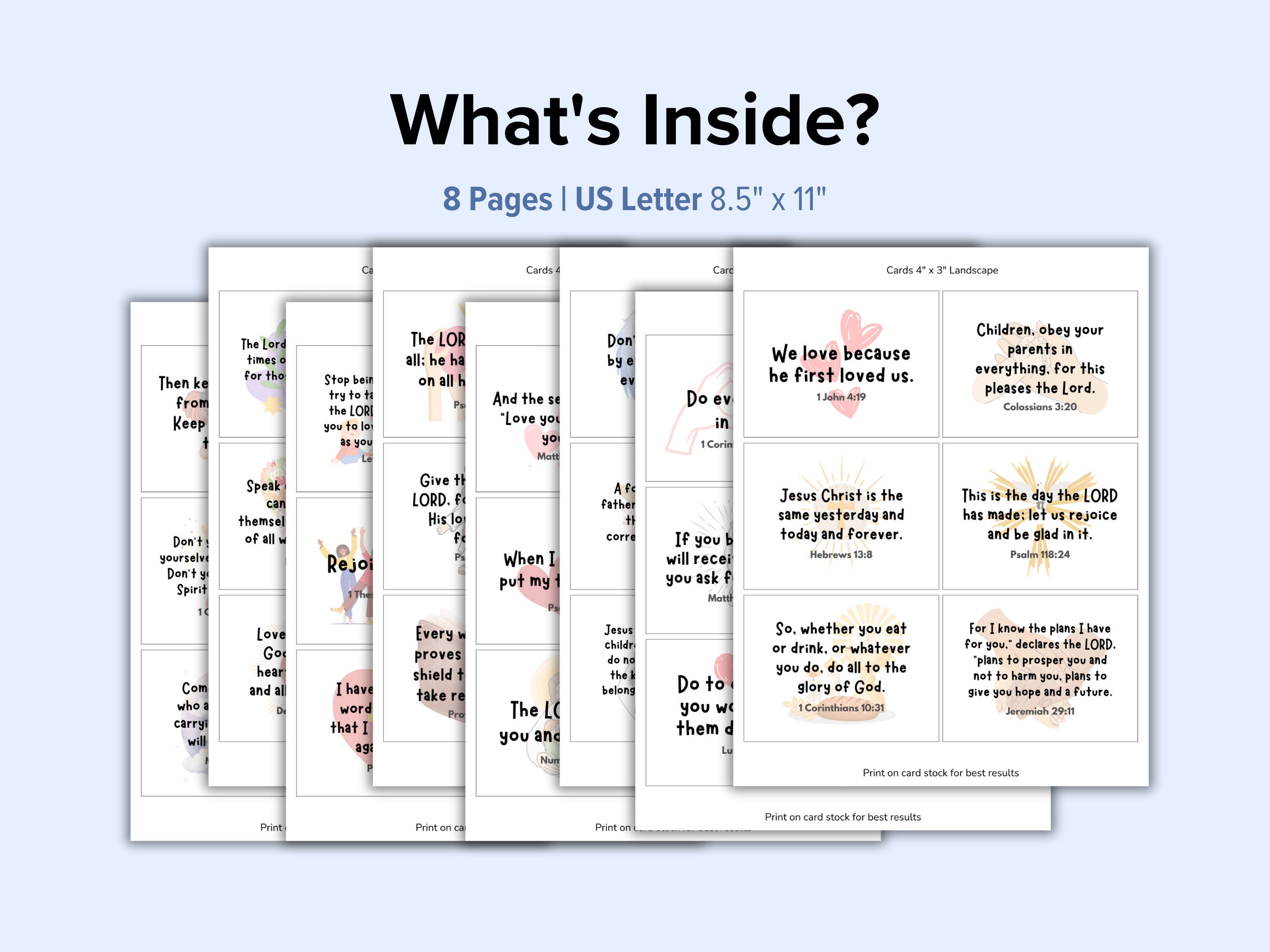 48 Printable Bible Verse Notes for Kids | Encouragement Cards ...